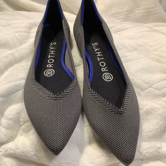 Rothy's | Shoes | Rothys The Point Cloud Grey Birdseye Knit Fabric Slip ...